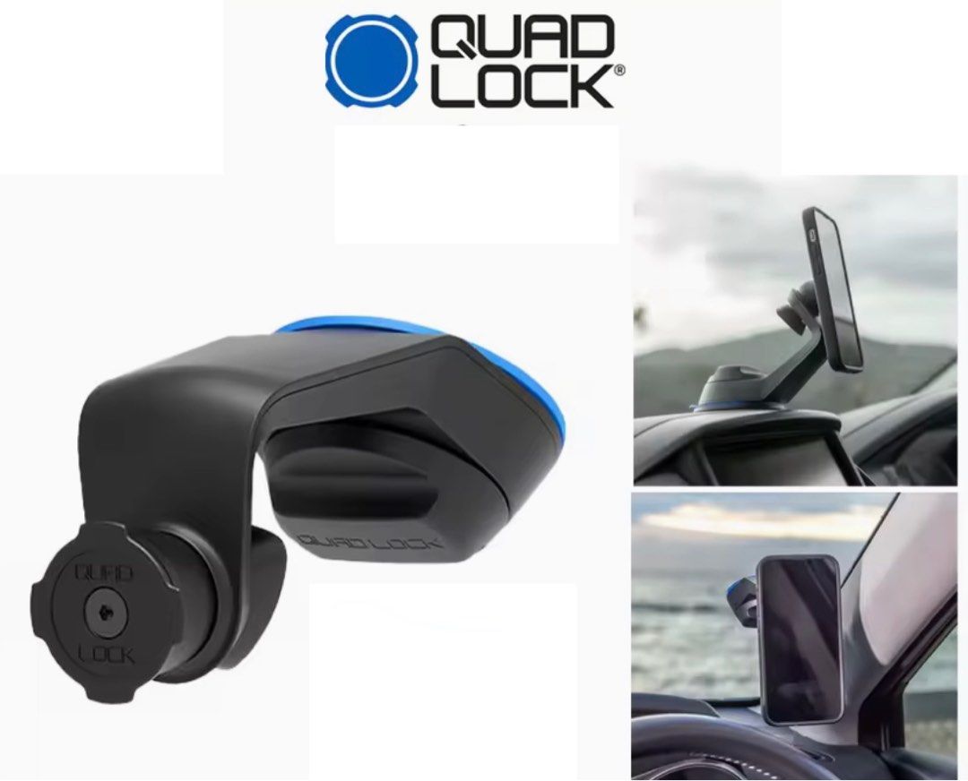 Quad Lock windscreen /dash mount, Car Accessories, Accessories on Carousell