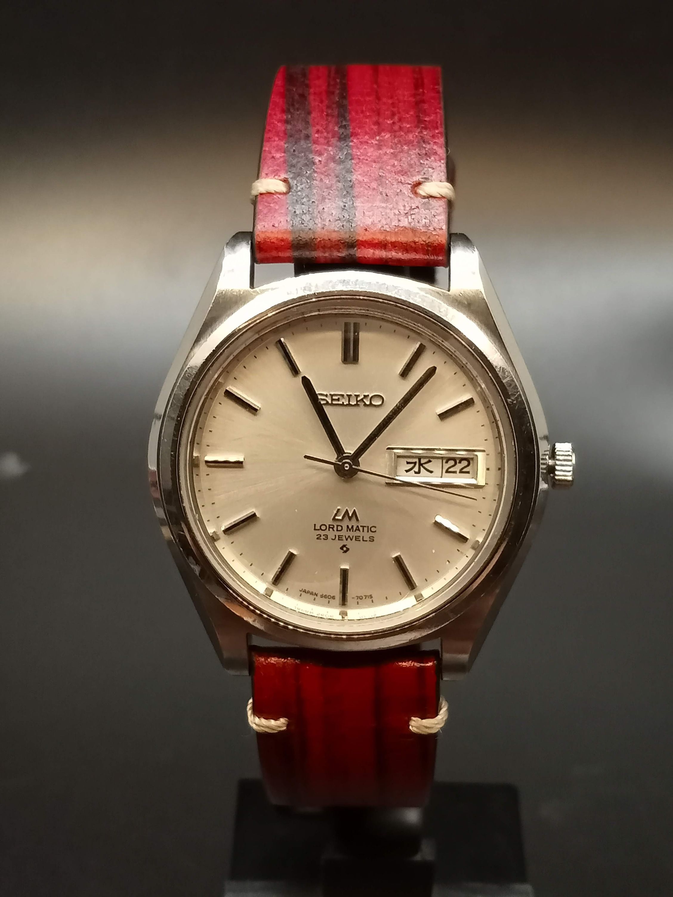 Rare! June 1970 Seiko Lord Matic 5606-7070 SUWA 23J Automatic Wrist Watch, Men's Fashion ...