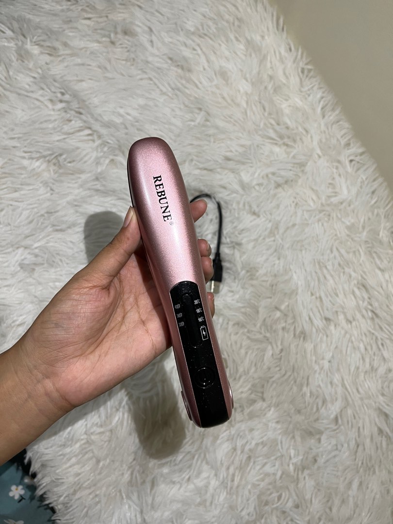 Rebune Mini wireless/rechargeable hair straightener iron, Women's ...