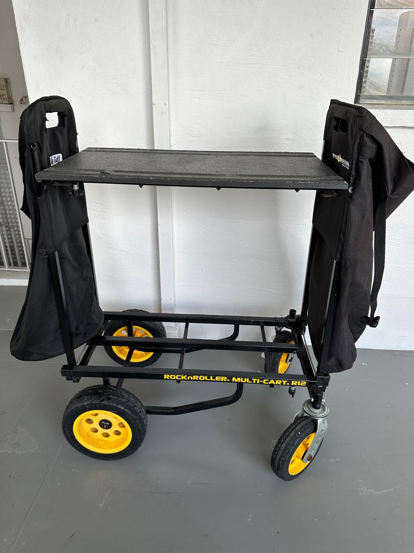 Rocknroller r12rt multi cart with top shelf and grip and gaff bags ...