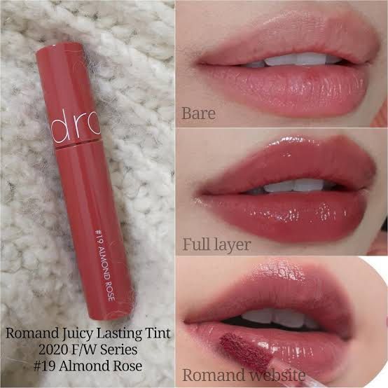 Romand Juicy Lasting Tint (#19 Almond Rose), Beauty & Personal Care ...