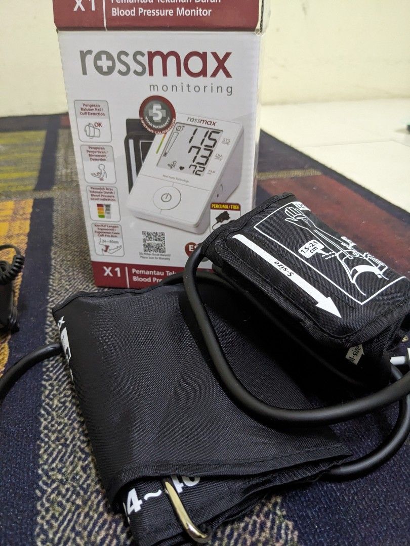 Rossmax X1 Blood Pressure Monitor, Health & Nutrition, Health Monitors ...