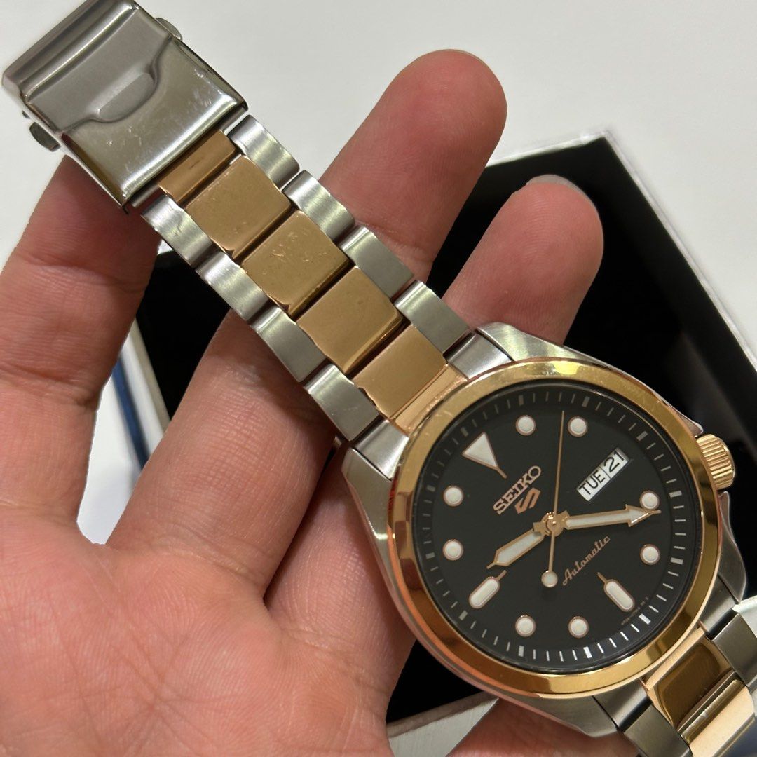Seiko 5 Sports Automatic Two-tone Rose Gold Watch SPE58K1 SRPE58K1 ...