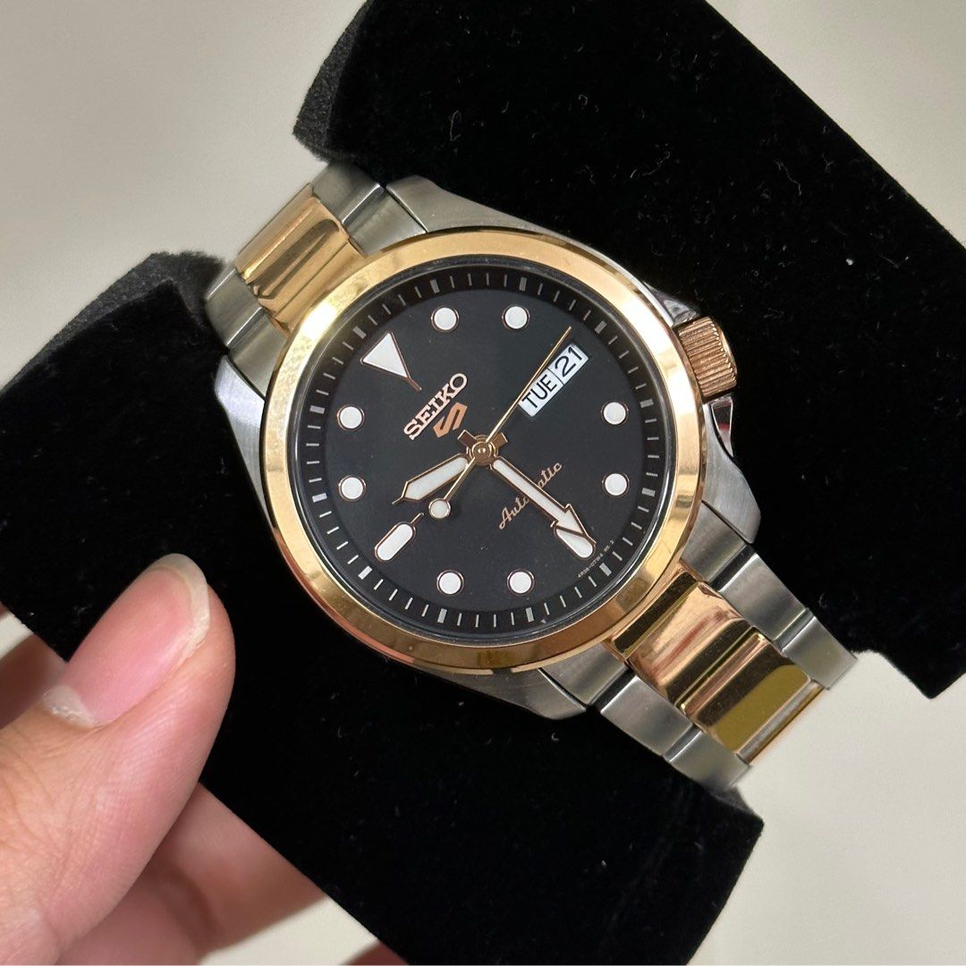 Seiko 5 Sports Automatic Two-tone Rose Gold Watch SPE58K1 SRPE58K1 ...