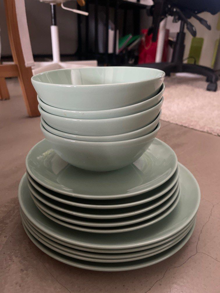 Set of ikea plate and bowls 5x each, Furniture & Home Living ...