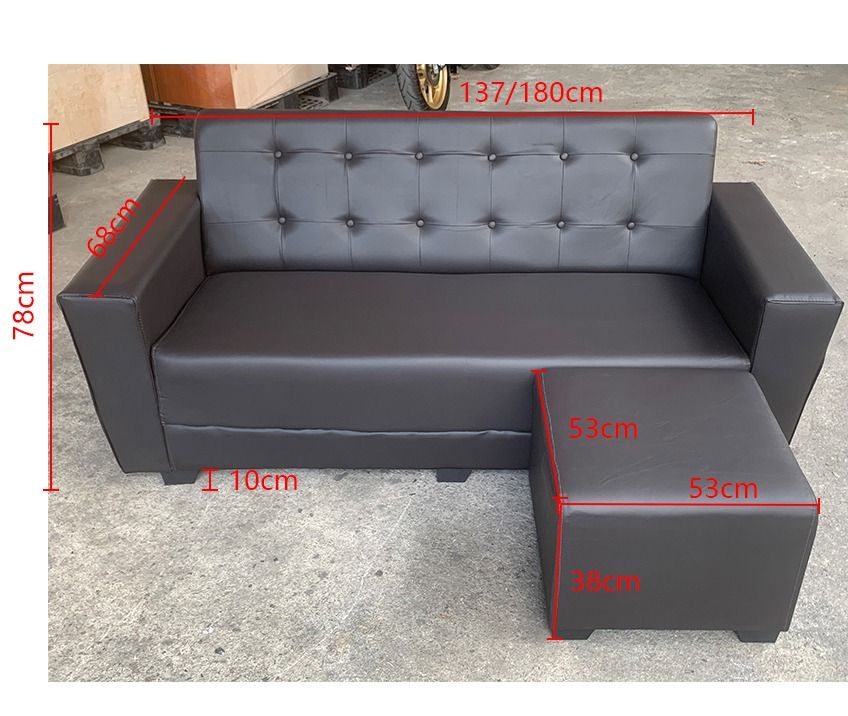 Sofa Pvc leather Sofa Delivery within 3-days, Furniture & Home Living ...