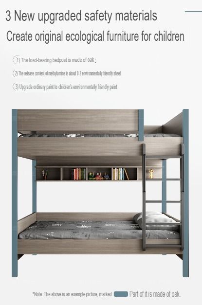 Solid wood bunk bed two-story bunk bed children's bunk bed two-story ...