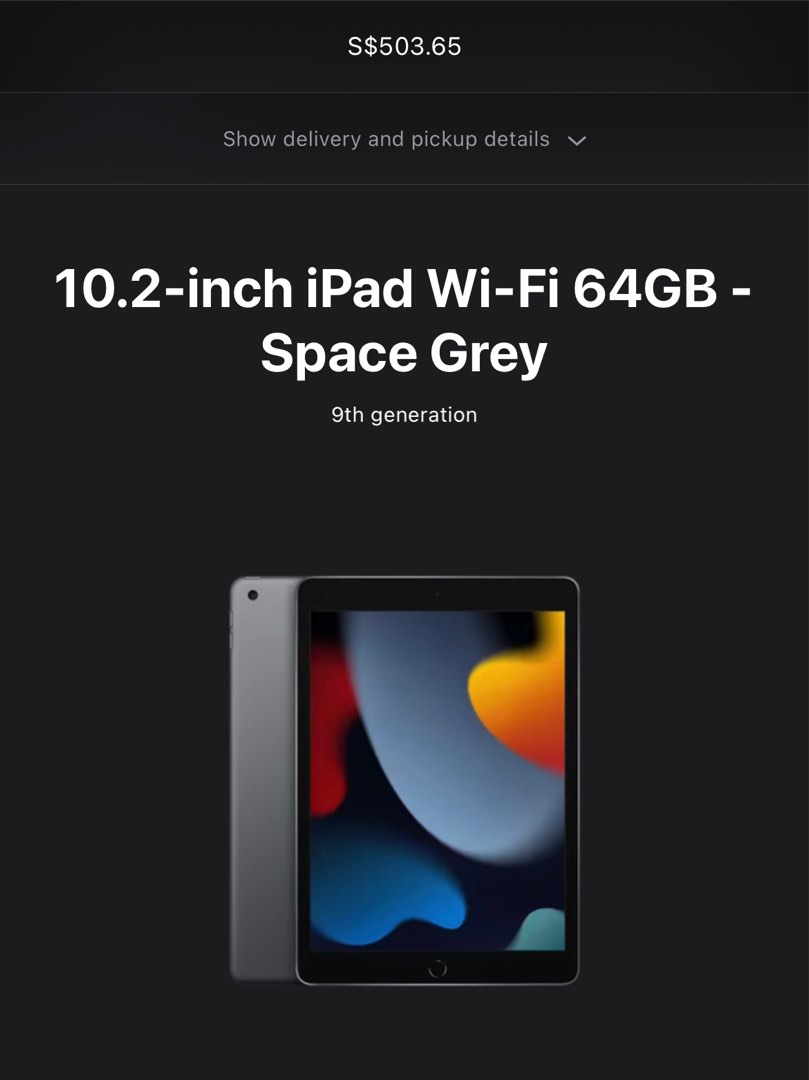 Space Grey iPad 9th Generation WiFi 64GB, Mobile Phones & Gadgets ...