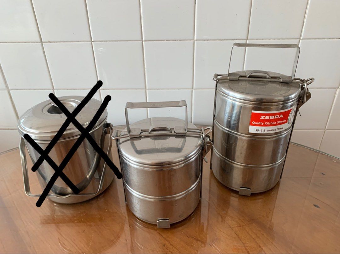 Stainless steel food container/tingkat, Furniture & Home Living ...