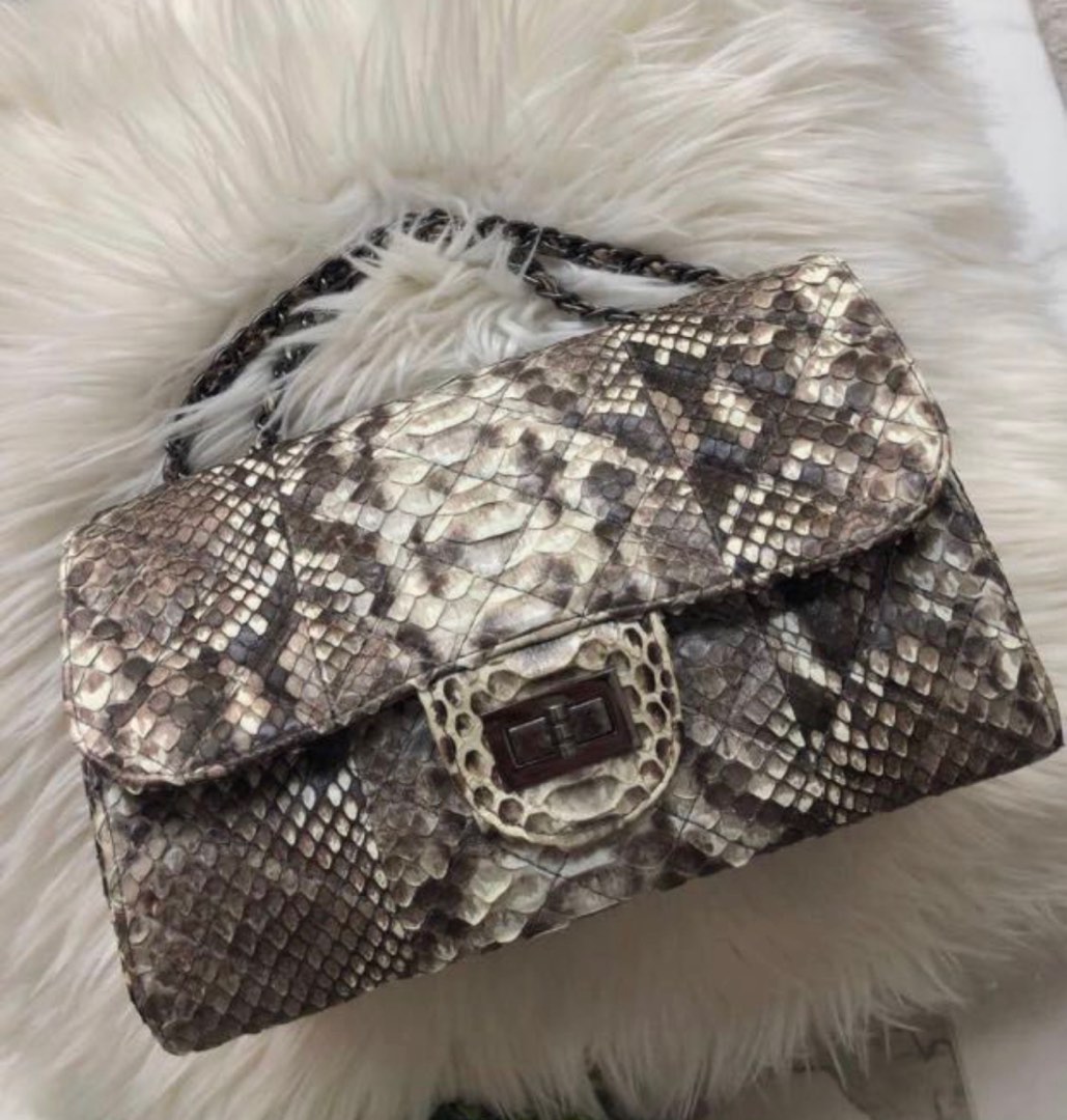 Suzette python handbag, Luxury, Bags & Wallets on Carousell