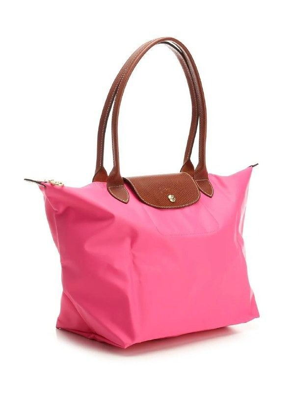 Tas LONGCHAMP Le Pliage Large Long Handle (LLH) Nylon Candy Pink ...