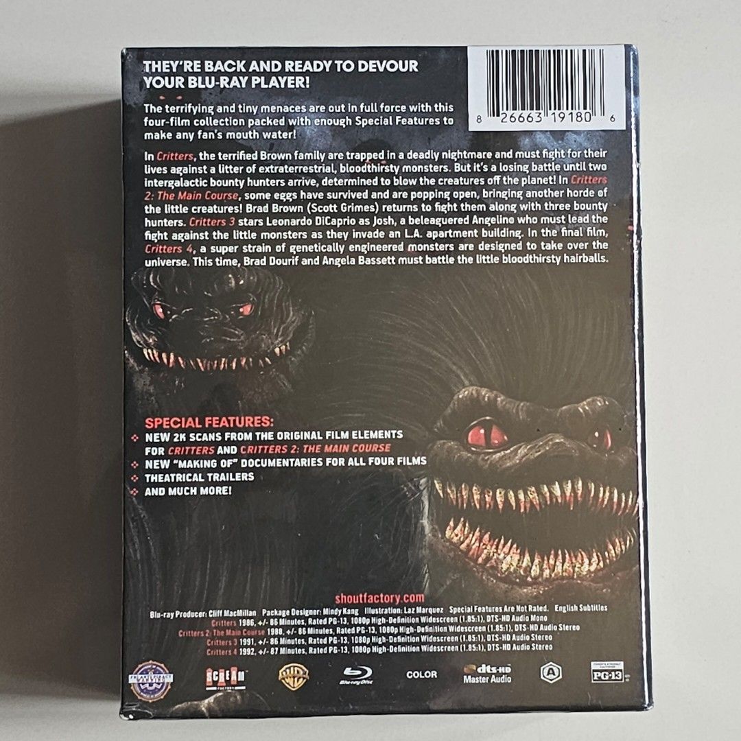 The Critters Collection Boxset Blu-ray (Scream Factory), Hobbies & Toys ...