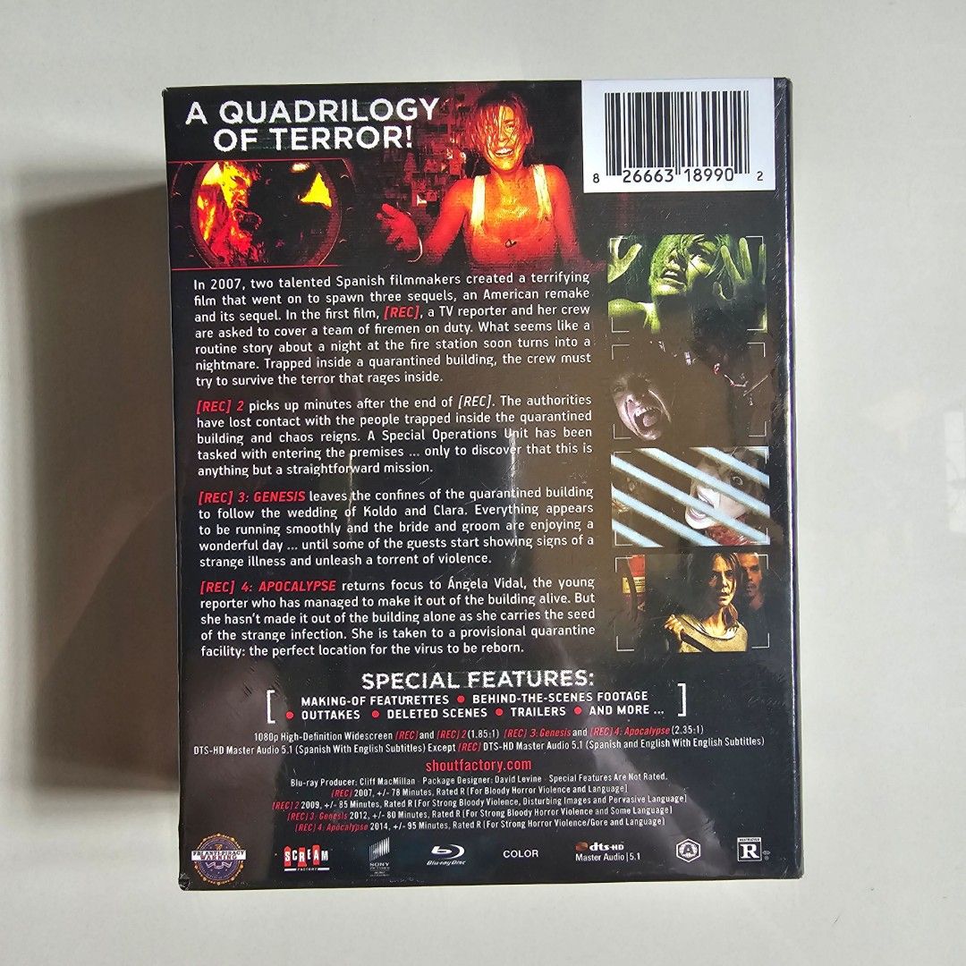 The REC Collection Boxset Blu-ray (Scream Factory), Hobbies & Toys ...