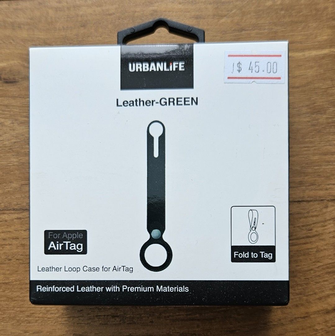 [BNIB] URBANLIFE Leather Loop Case for AirTag (Green), Computers & Tech, Parts & Accessories ...