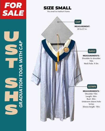 UST SHS Graduation Toga with Cap, Women's Fashion, Coats, Jackets and ...