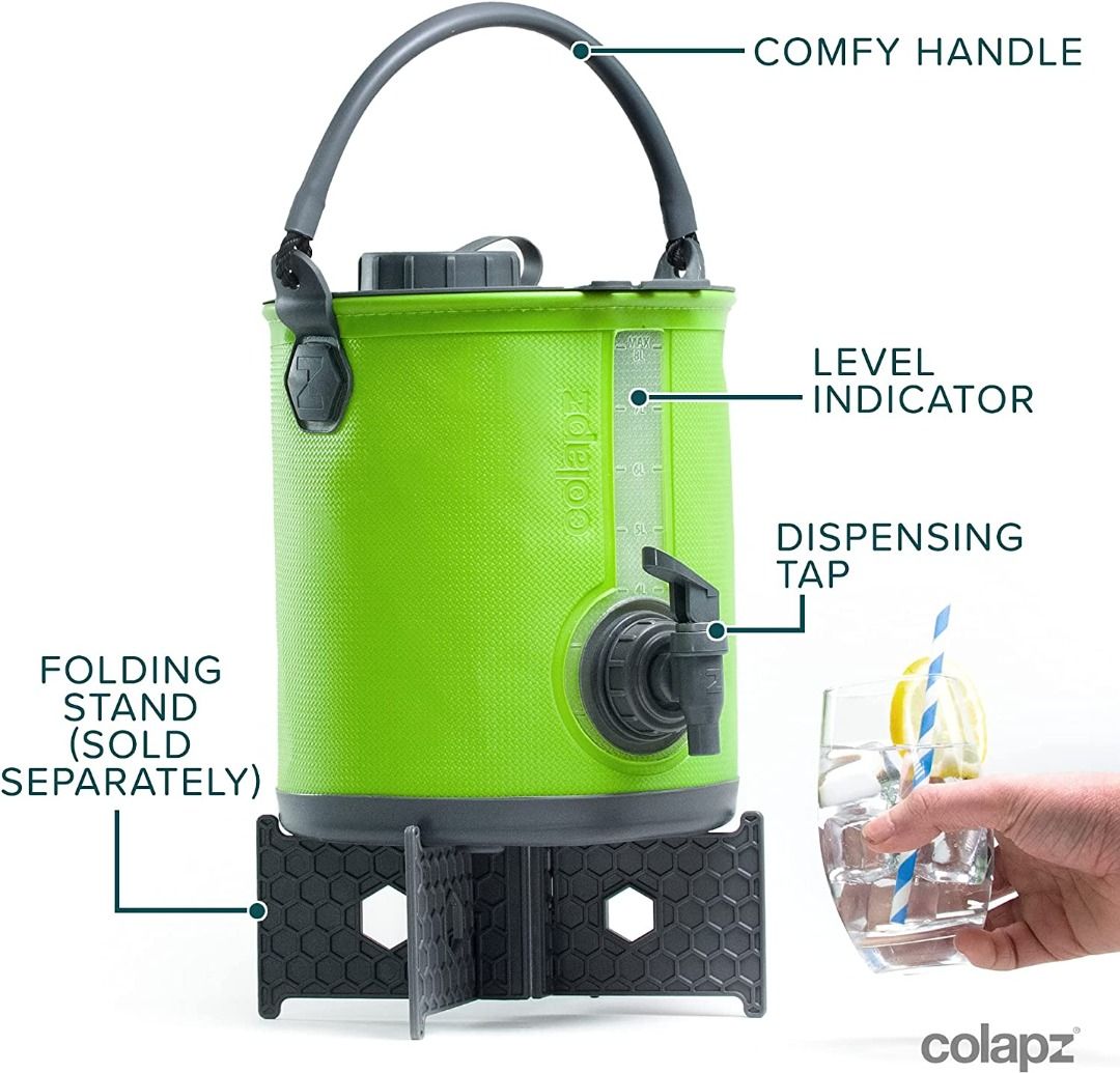 Colapz 2-in-1 Collapsible Camping Water Container with Spigot - 2 ...