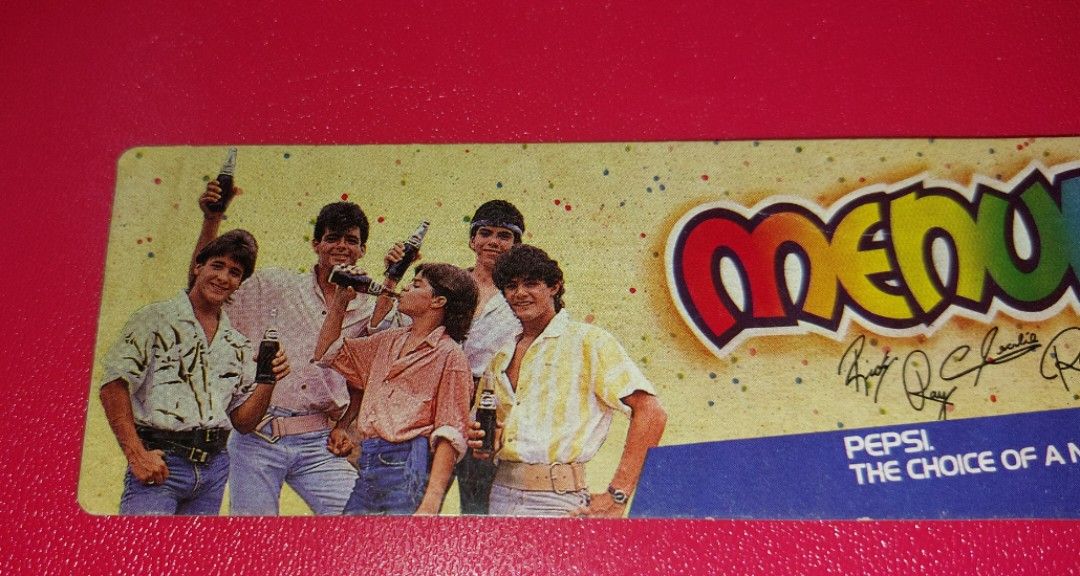 Vintage 1986 Pepsi The Choice Of A New Generation Menudo Robby Rosa ...