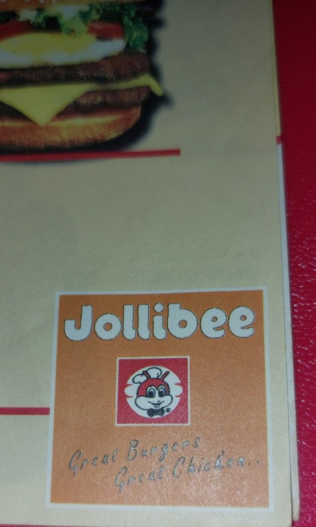 Vintage Jollibee Saudi Arabia Collectible Paper Ad Meal Menu In English ...