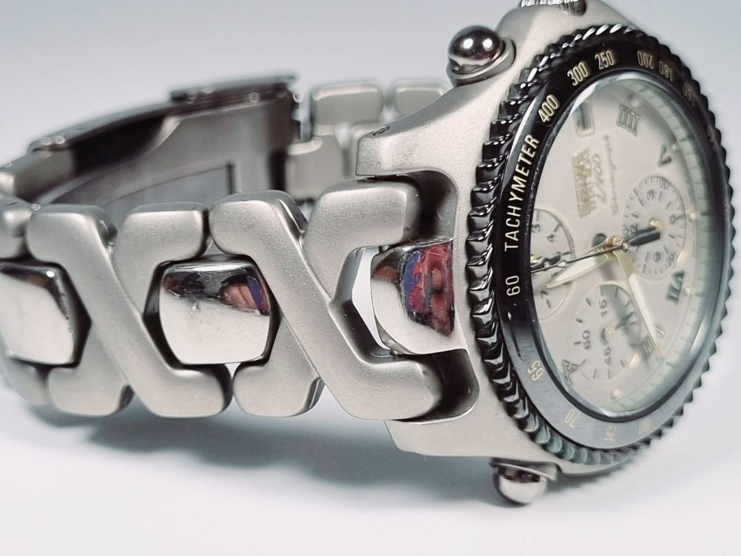 Vintage Seiko Titanium 1/100 Sec Chronograph Quartz Men's Watch Ref. 7T52-6A60, Men's Fashion ...