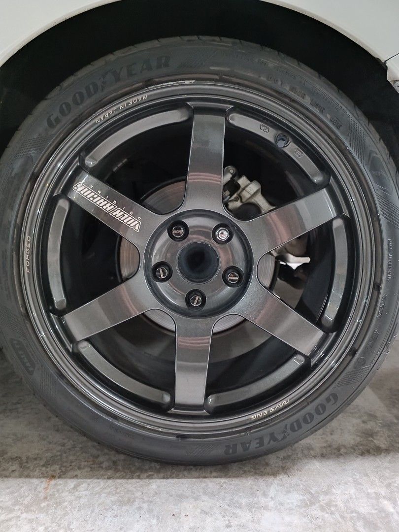 Volk Racing TE 37 Saga 18" rims, Car Accessories, Tyres & Rims on Carousell