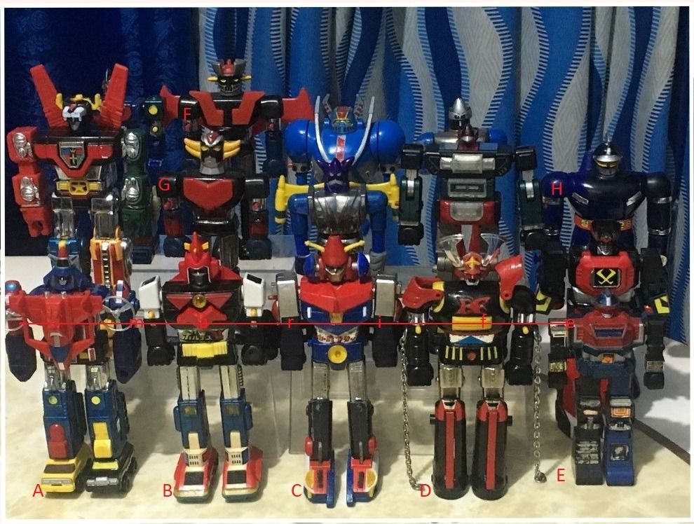 Voltes V raideen daimos GA series japan lot chogokin diecast part robot ...