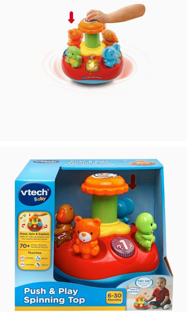 VTECH Push N Play Spinning Top, Babies & Kids, Infant Playtime on Carousell