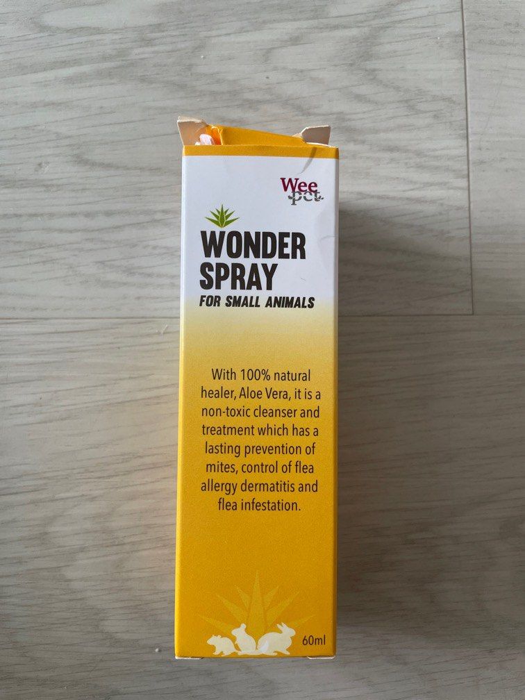 Wee pet wonder spray for small animals hamster itchy mites allergic ...