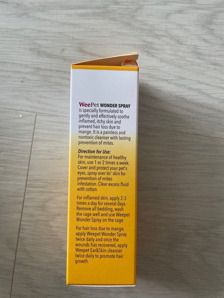 Wee pet wonder spray for small animals hamster itchy mites allergic ...