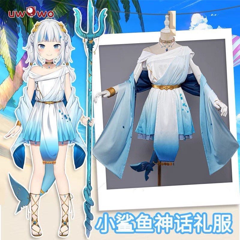 WTS Uwowo Hololive Gawr Gura Atlantis Ver Cosplay Cos Costume Wig ...