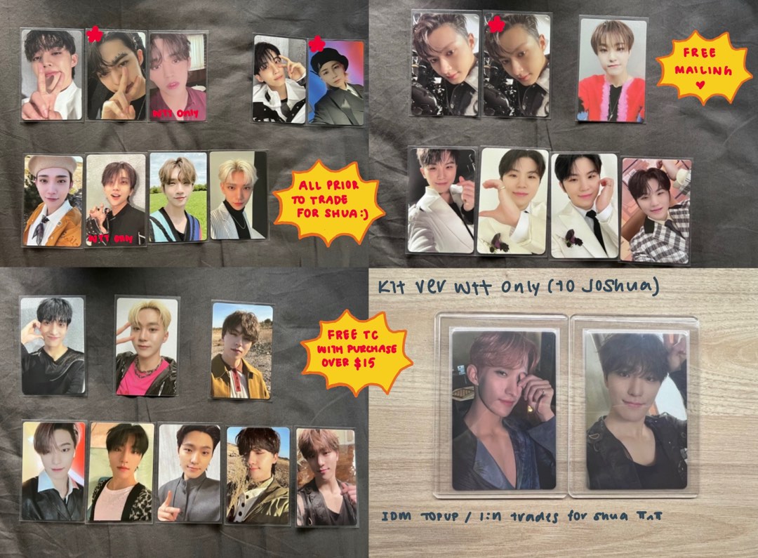 WTT/WTS Seventeen Svt FTS FML kit Attacca pc Scoups Jeonghan Joshua Jun ...