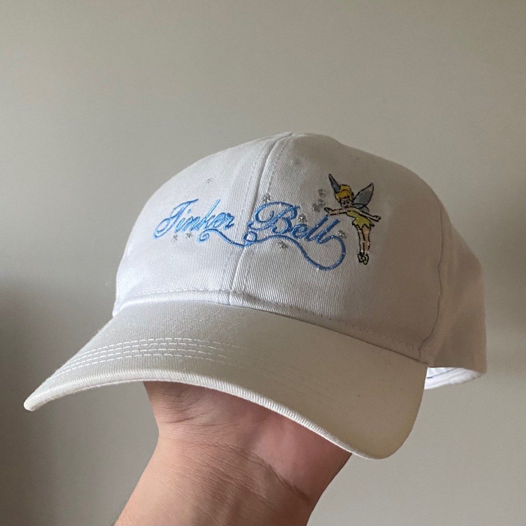 y2k white tinker bell disneyland resort hat, Women's Fashion, Watches ...