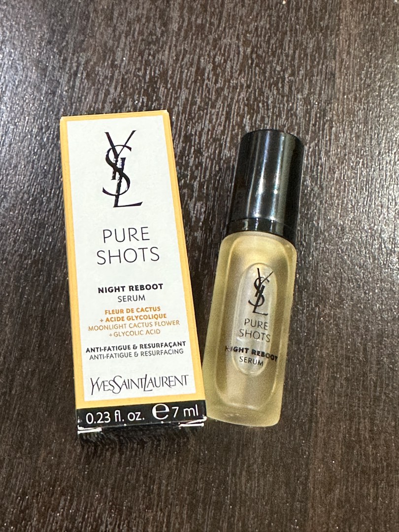 YSL Pure Shots Night Reboot Serum 7ml, Beauty & Personal Care, Face, Face Care on Carousell