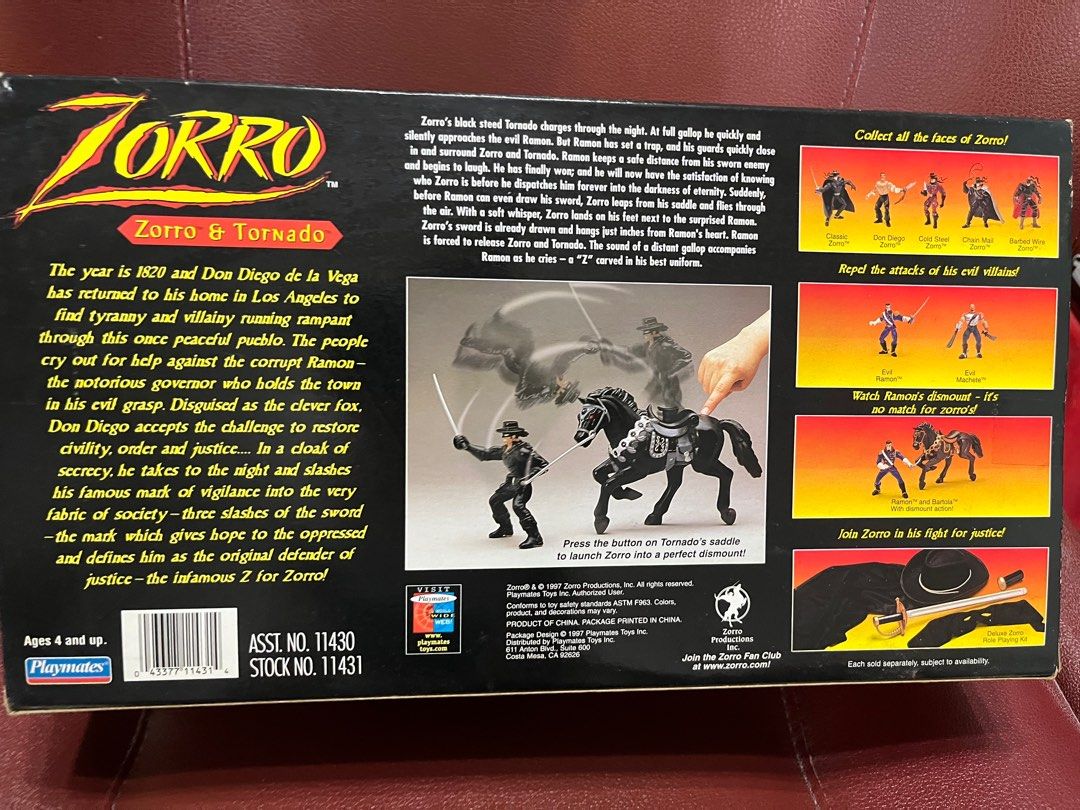 Zorro and tornado playmates, , Hobbies & Toys, Toys & Games on Carousell