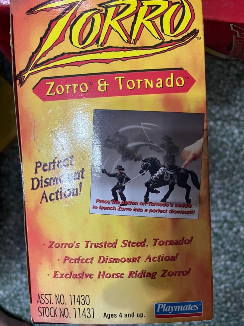 Zorro and tornado playmates, , Hobbies & Toys, Toys & Games on Carousell