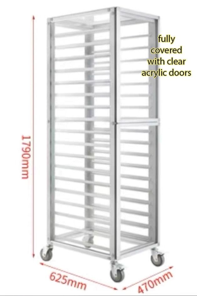 18 trays Covered Movable cooling rack commercial baking rack, Furniture ...