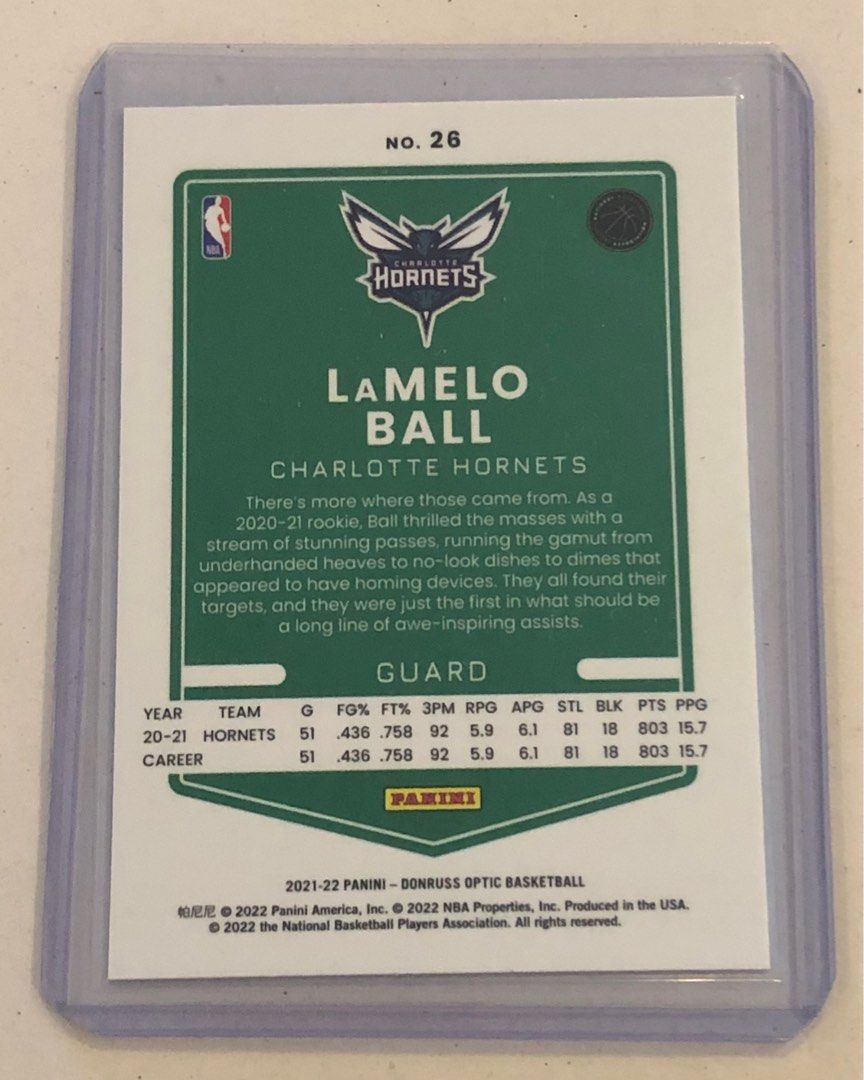 2021 NBA Lamelo Ball Optic, Hobbies & Toys, Memorabilia & Collectibles ...