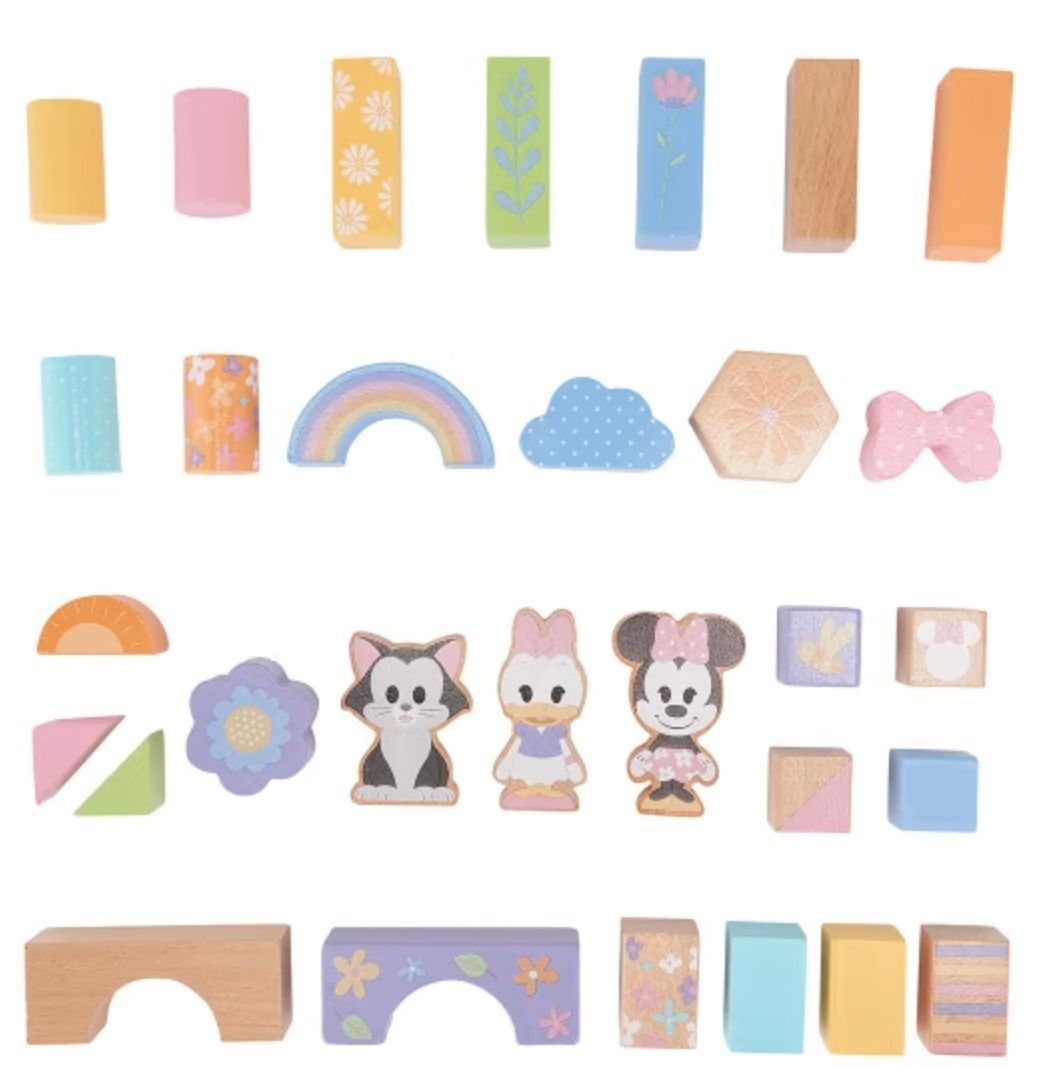 30 Piece Disney Wooden Toys Minnie Blocks Set - Anko on Carousell