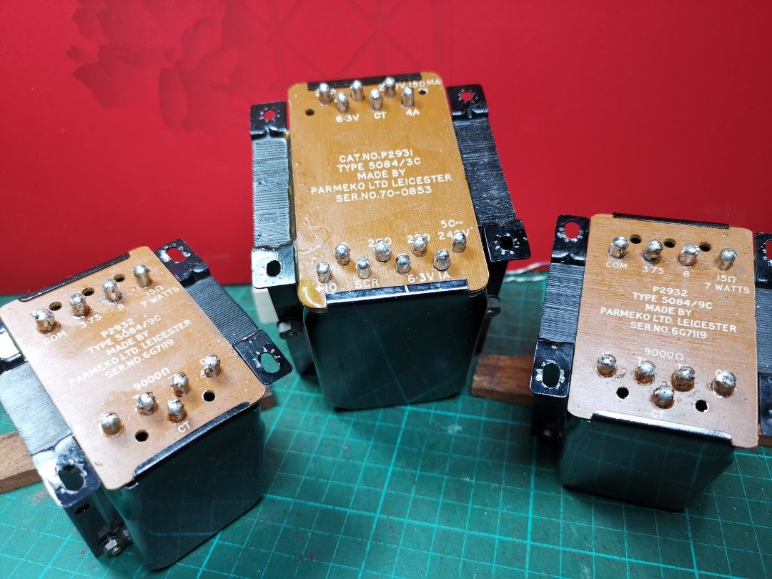 A set of vintage Parmeko power & output transformers, 音響器材, 其他音響配件及設備 ...