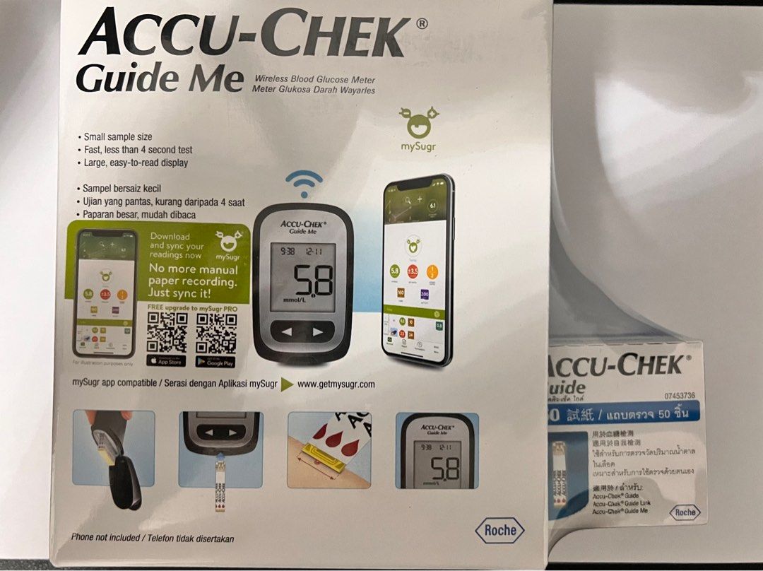 Accu-Chek Guide Me Standard Starter Kit (W/ 50 Strips), Health ...