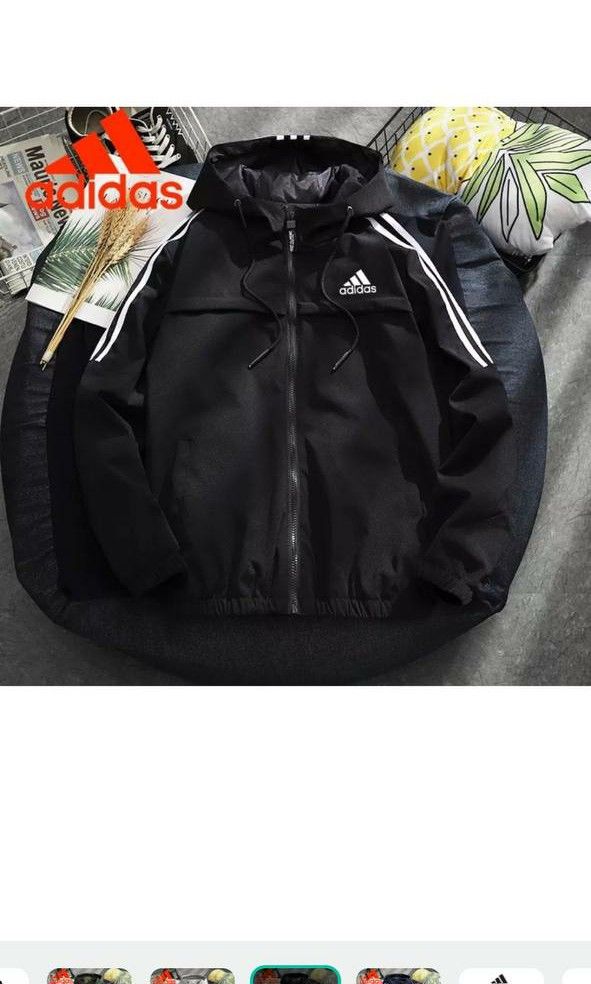 Adidas Outdoor Jacket Hooded Windbreaker Jacket, Women's Fashion ...