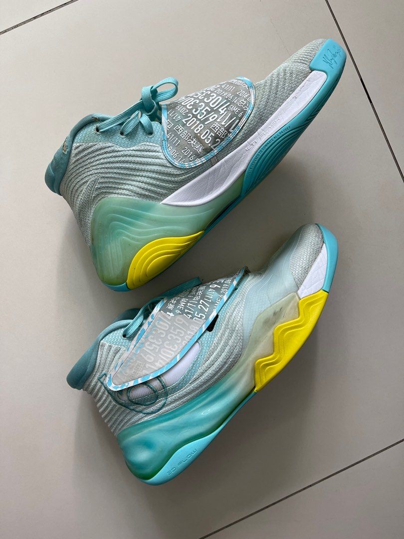 ANTA MEN KT6 - White Blue Yellow -US10, Men's Fashion, Footwear ...