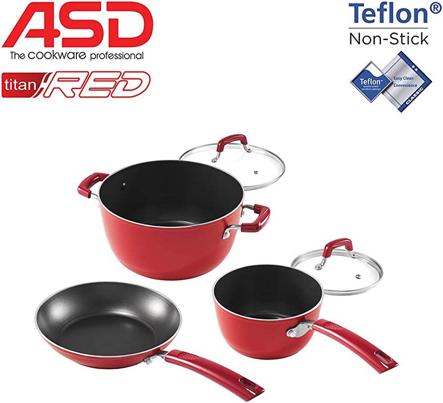 ASD non stick cooking pan set, Furniture & Home Living, Kitchenware ...