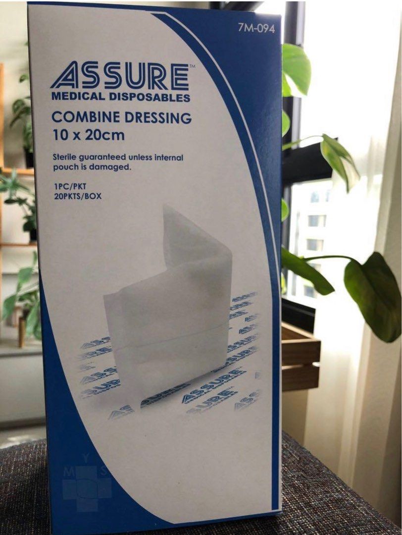 ASSURE (Medical Disposables) Combine Dressing 10cm x 20cm, Health ...