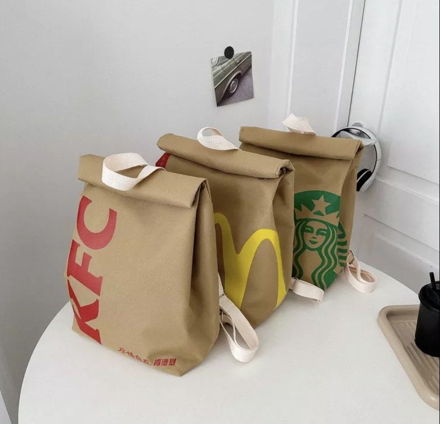 Bag Paper Bag Co-Branded KFC Small Backpack Large Capacity, Women's ...
