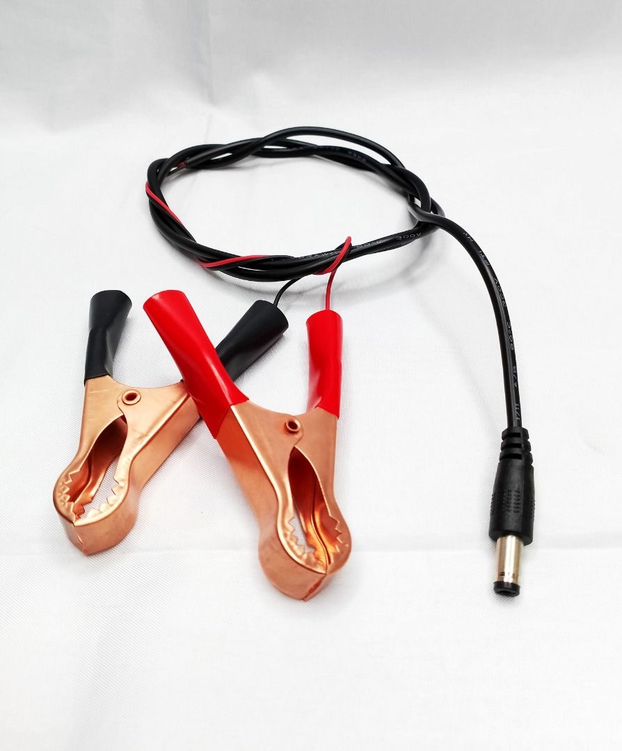 BATTERY CLAMP 10A to DC MALE CONNECTOR 12V 5A 5.5x2.1mm, BEST FOR WIFI ...