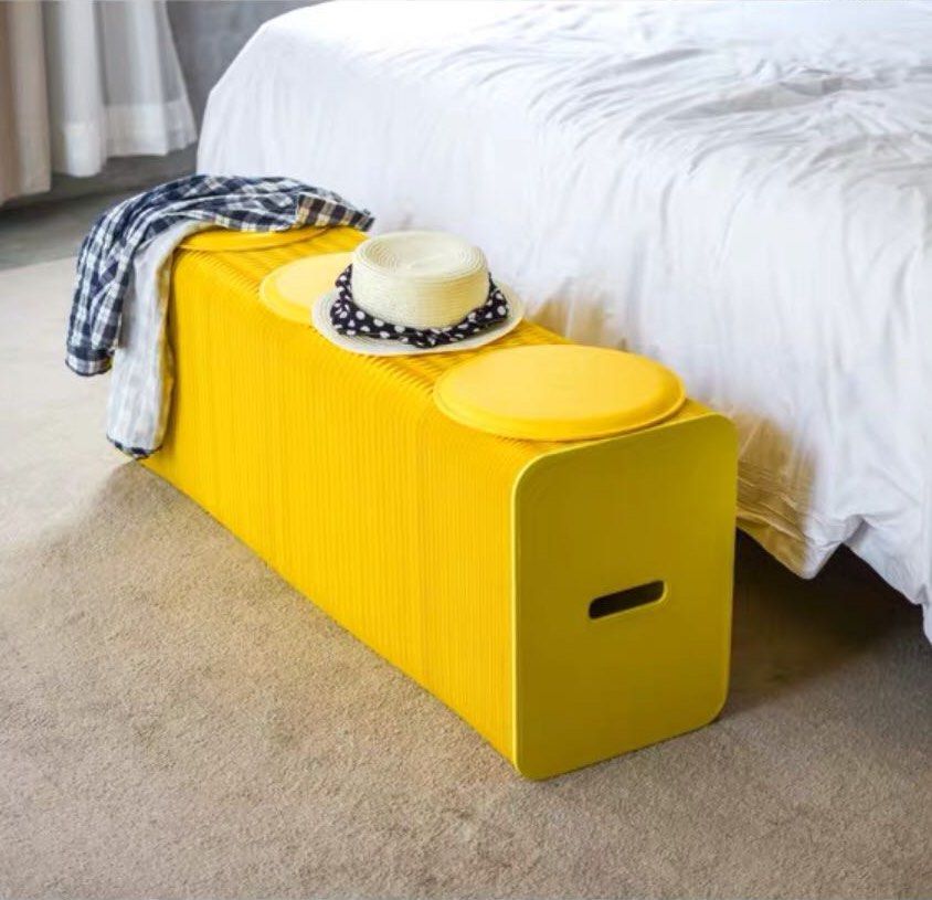 Bench Foldable 3 seater “Accordion” craft paper bench H42cm chair ...