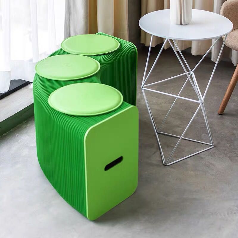 Bench Foldable 3 seater “Accordion” craft paper bench H42cm chair ...