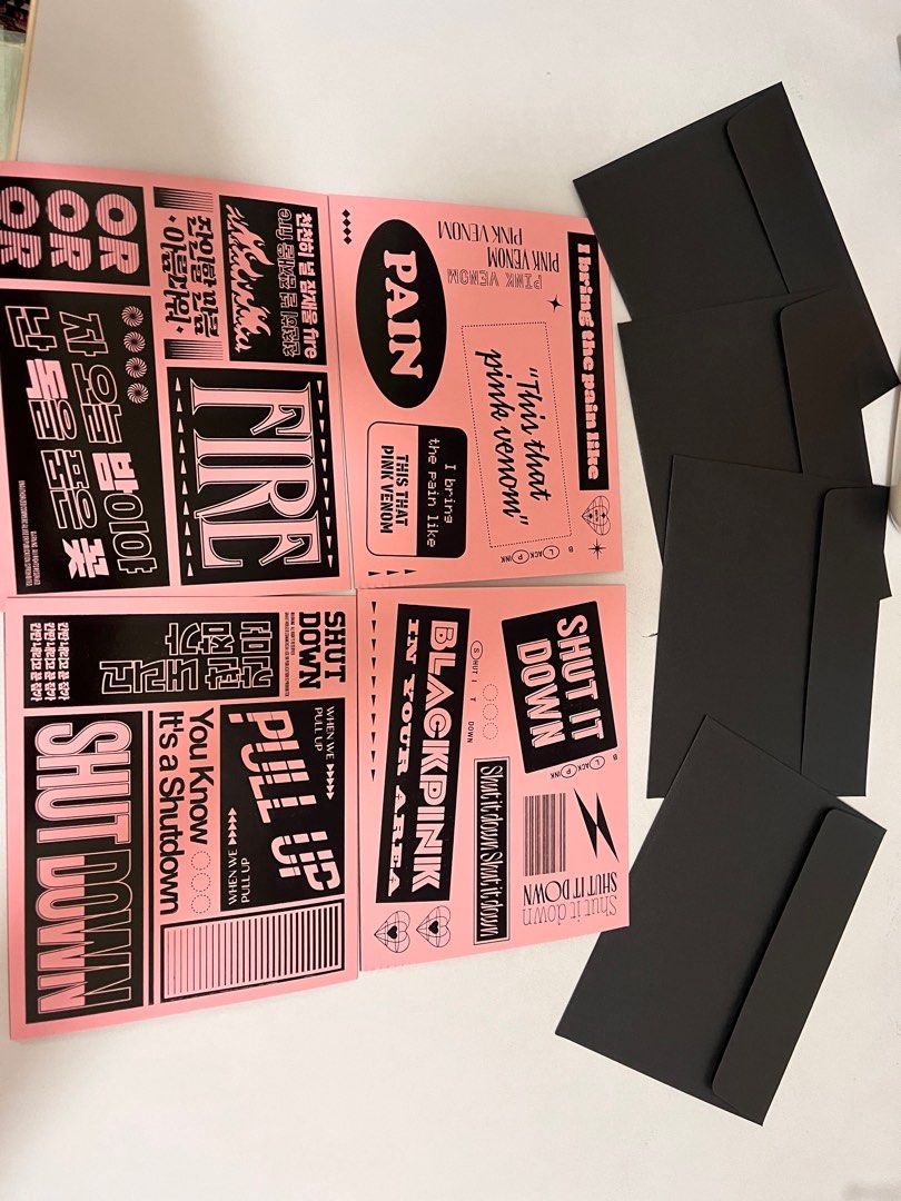 Blackpink concert merch toploader lyrics card, Hobbies & Toys ...