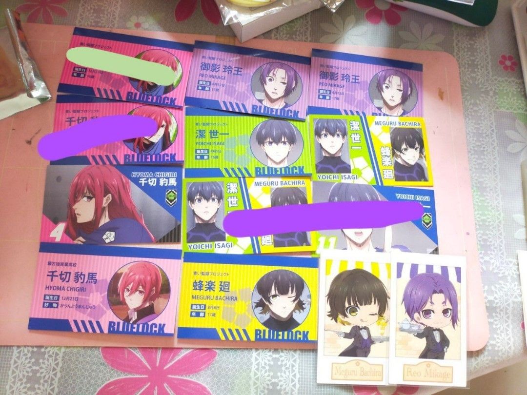 Bluelock cards chigiri reo isagi bachira, Hobbies & Toys, Memorabilia ...