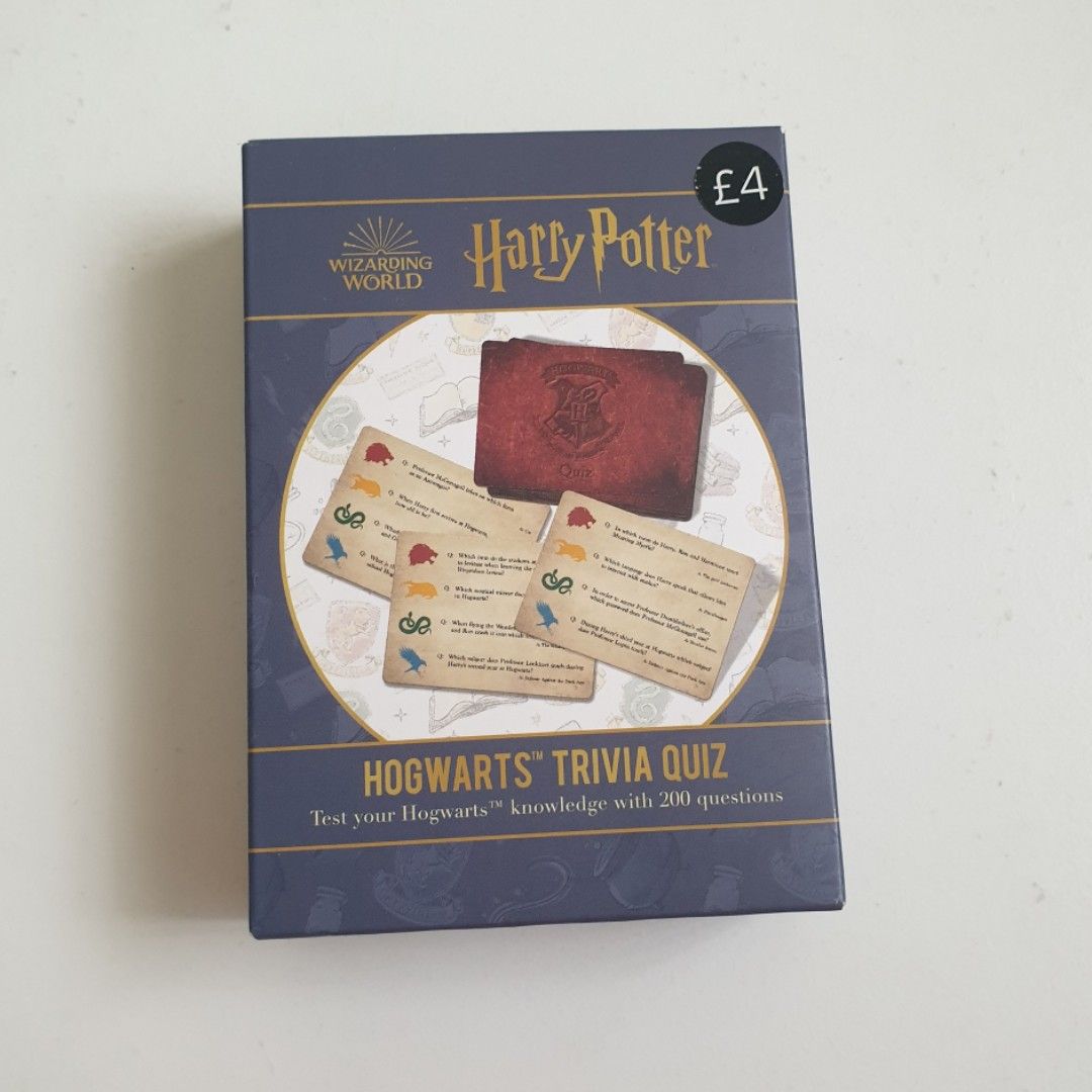 New Wizarding World Harry Potter Hogwarts Trivia Quiz 50 Quiz Cards ...
